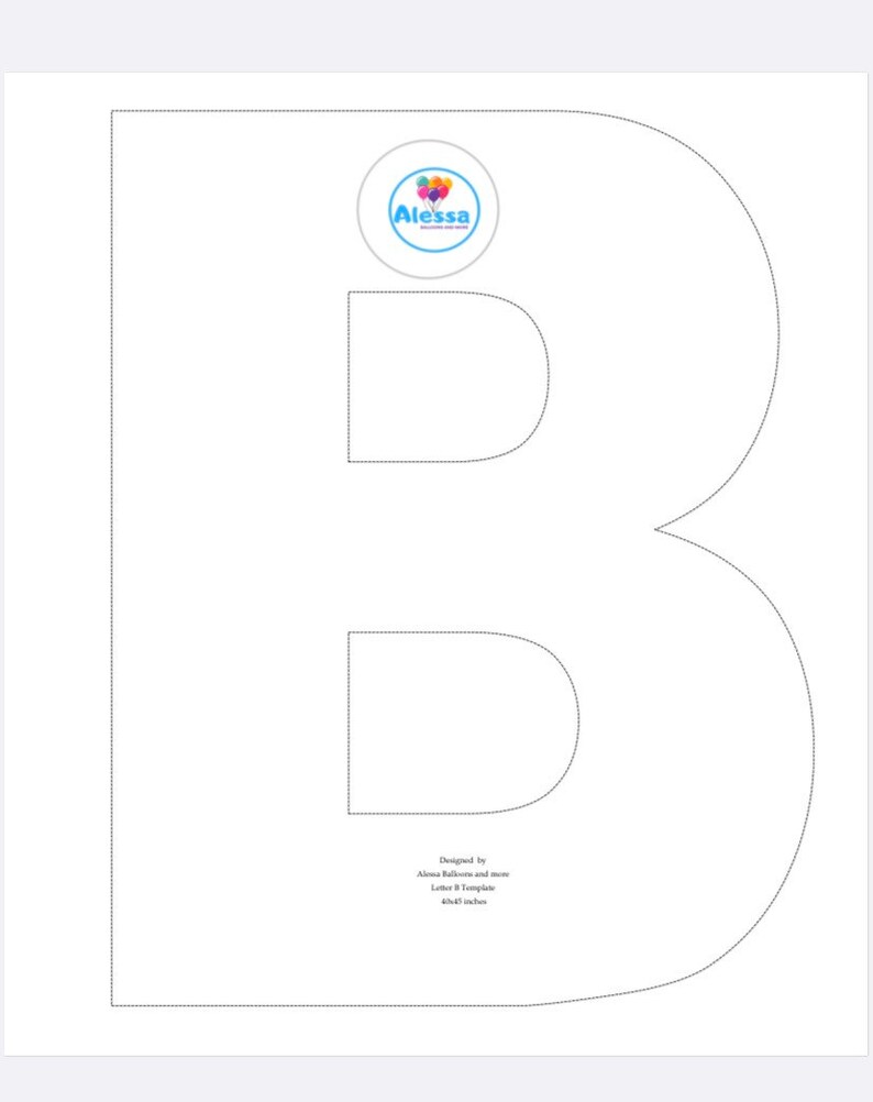 Giant LETTER PATTERN Mosaic Balloons Alphabet Template A To Z Etsy