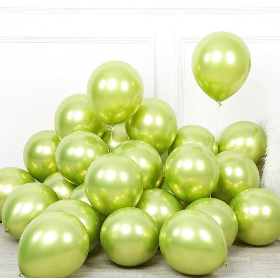 Látex cromado globos de color verde claro metálico globo | Etsy