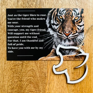 Tiger Friendship Gift, Tiger Ornament, Tiger Friendship Message, Tiger ...