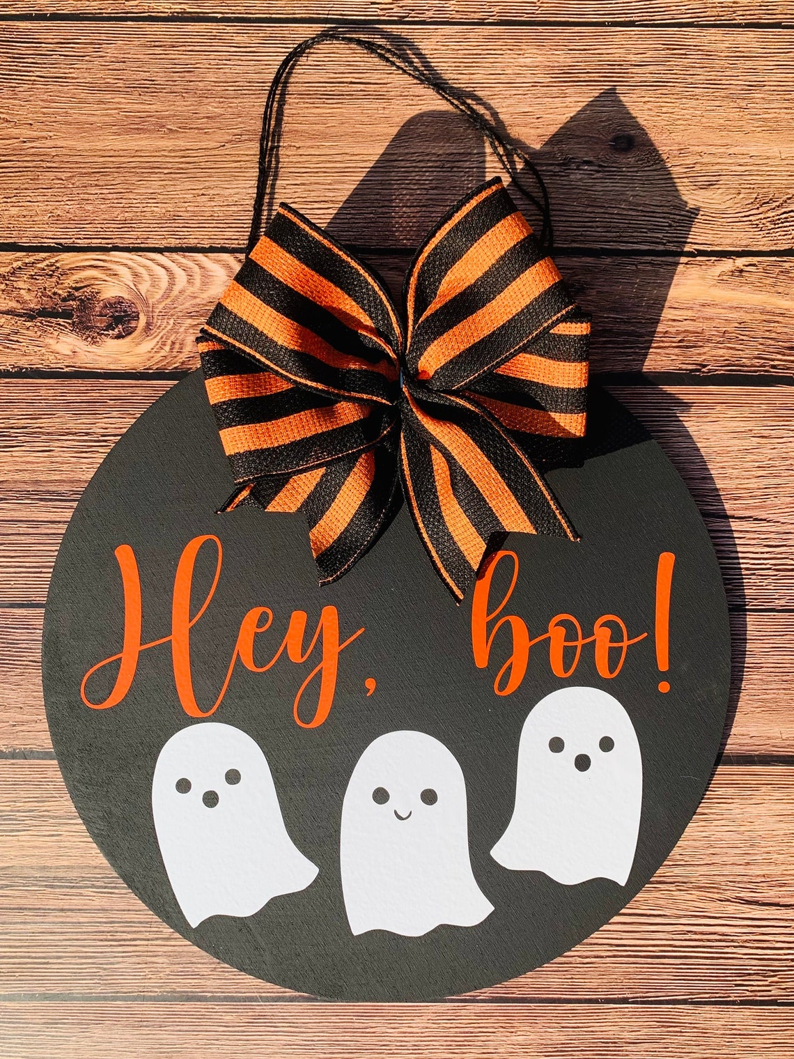 Hey BOO Door Hanger Fall Decor Home Decor Halloween | Etsy