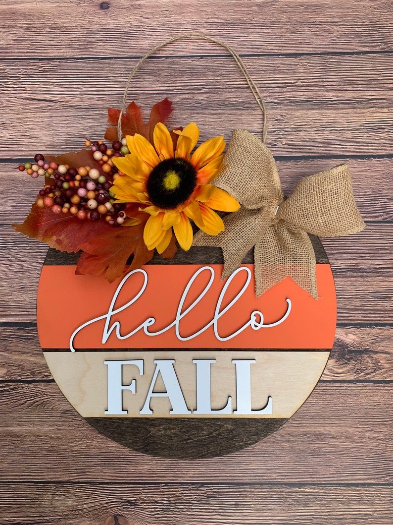 12 3D Hello Fall Fall Door Hanger Fall Door Hanger - Etsy
