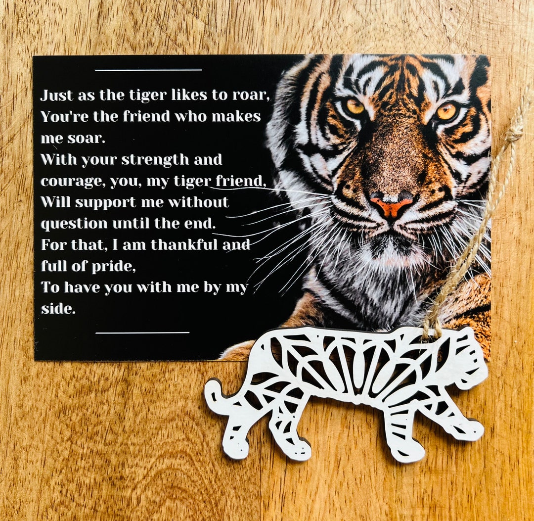 Tiger Friendship Gift, Tiger Ornament, Tiger Friendship Message, Tiger ...