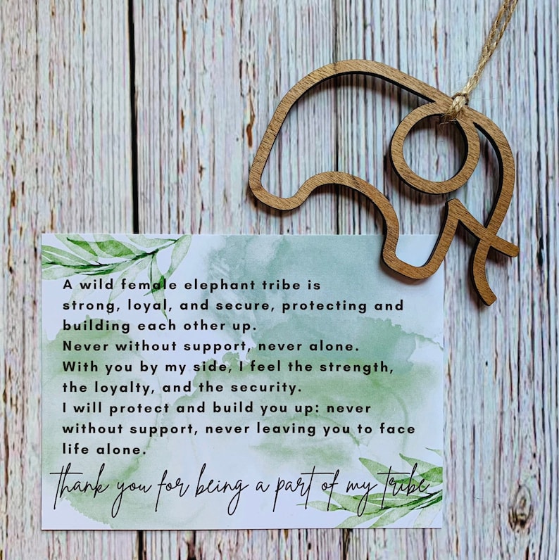 Elephant Friendship Gift Elephant Ornament Elephant Circle - Etsy