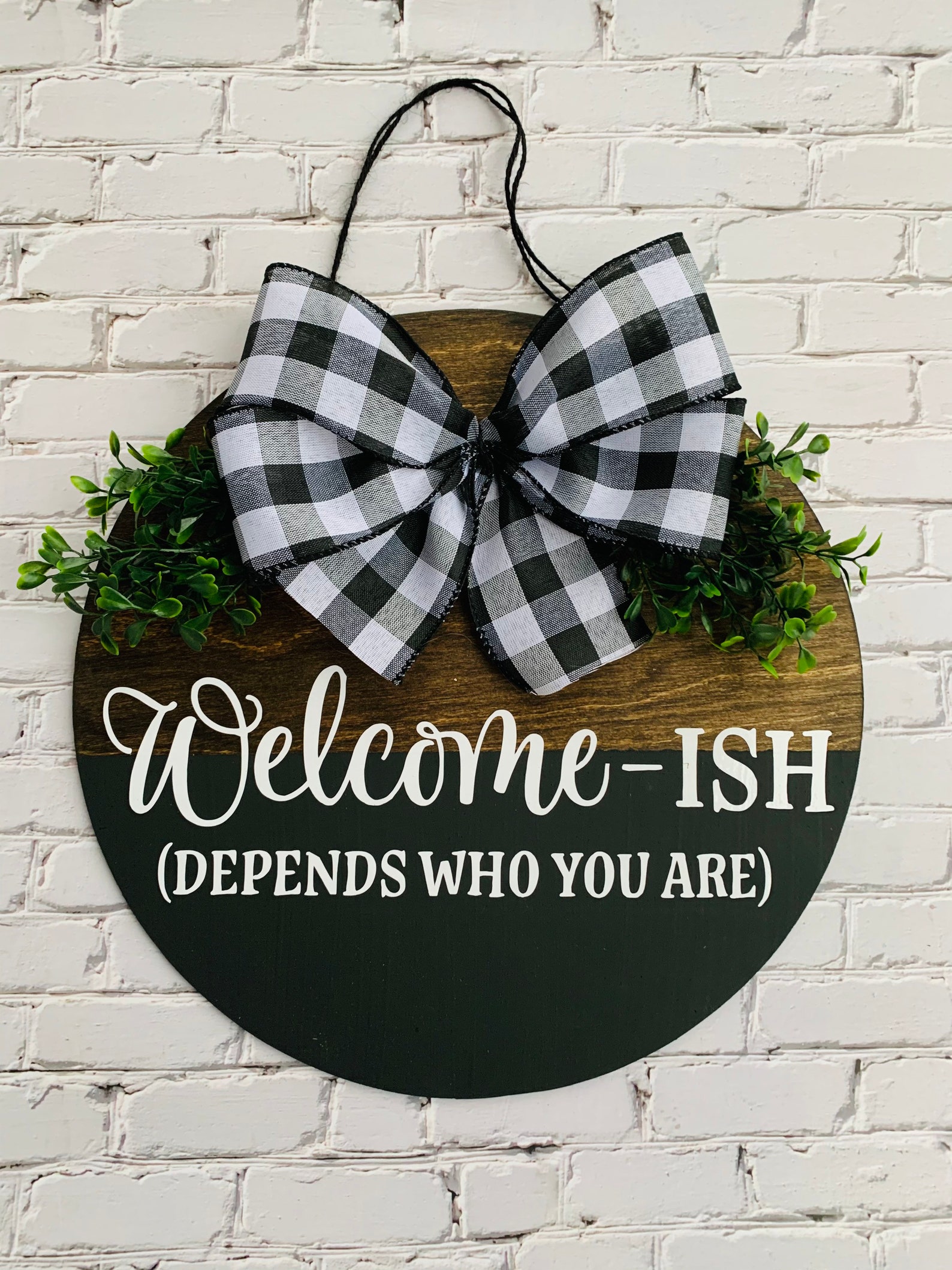 Welcome-ish Door Sign Welcome Ish Door Sign Welcomeish Front - Etsy