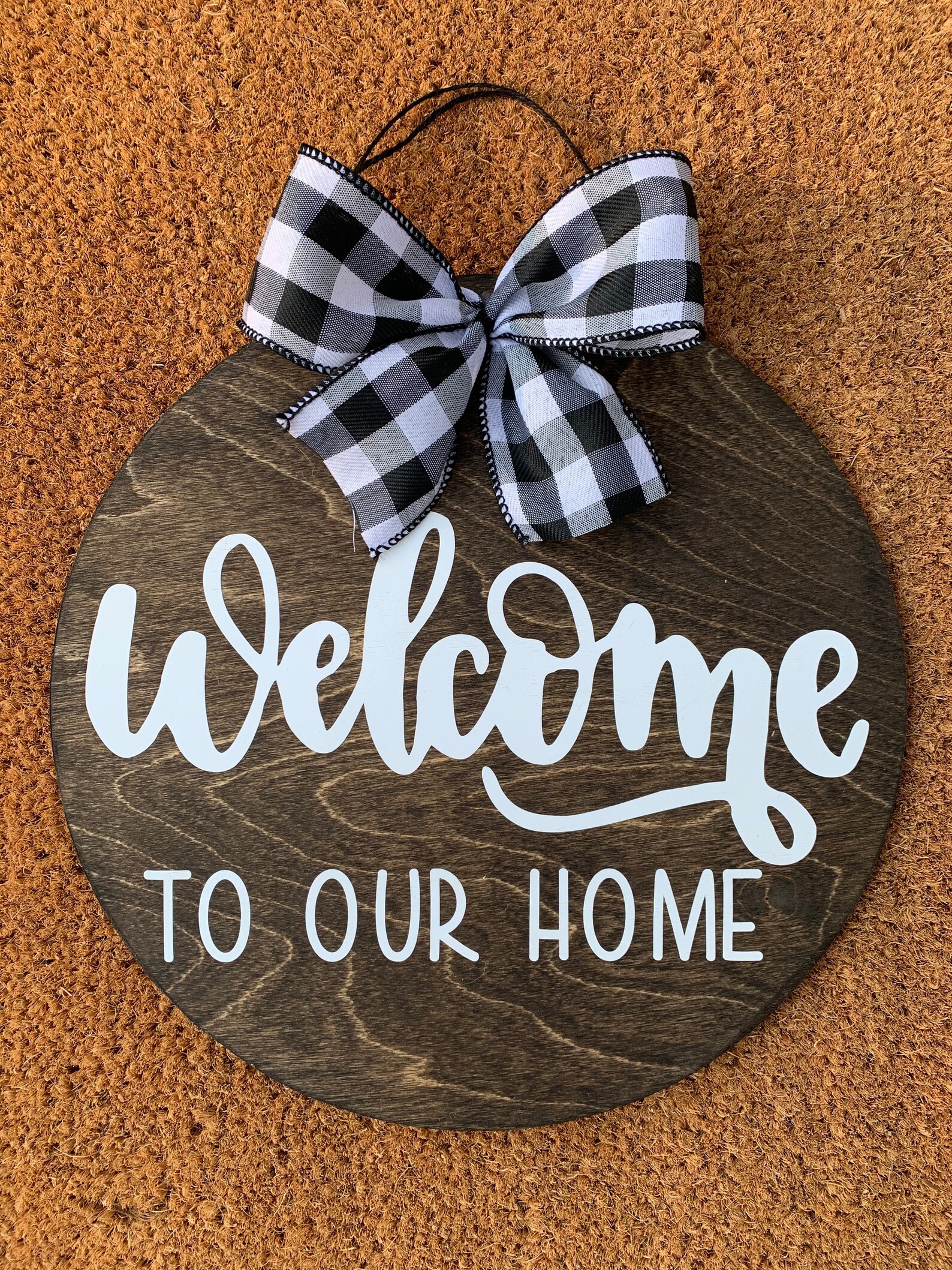 Welcome to Our Home Door Hanger, Door Sign, Welcome Door Sign, Home ...