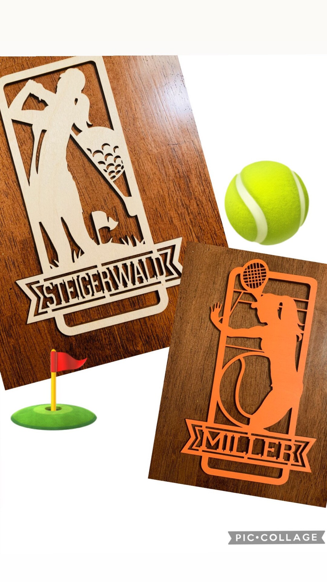 17" Custom Laser Cut Sports Plaque With Your Personalized Name, Sports ...
