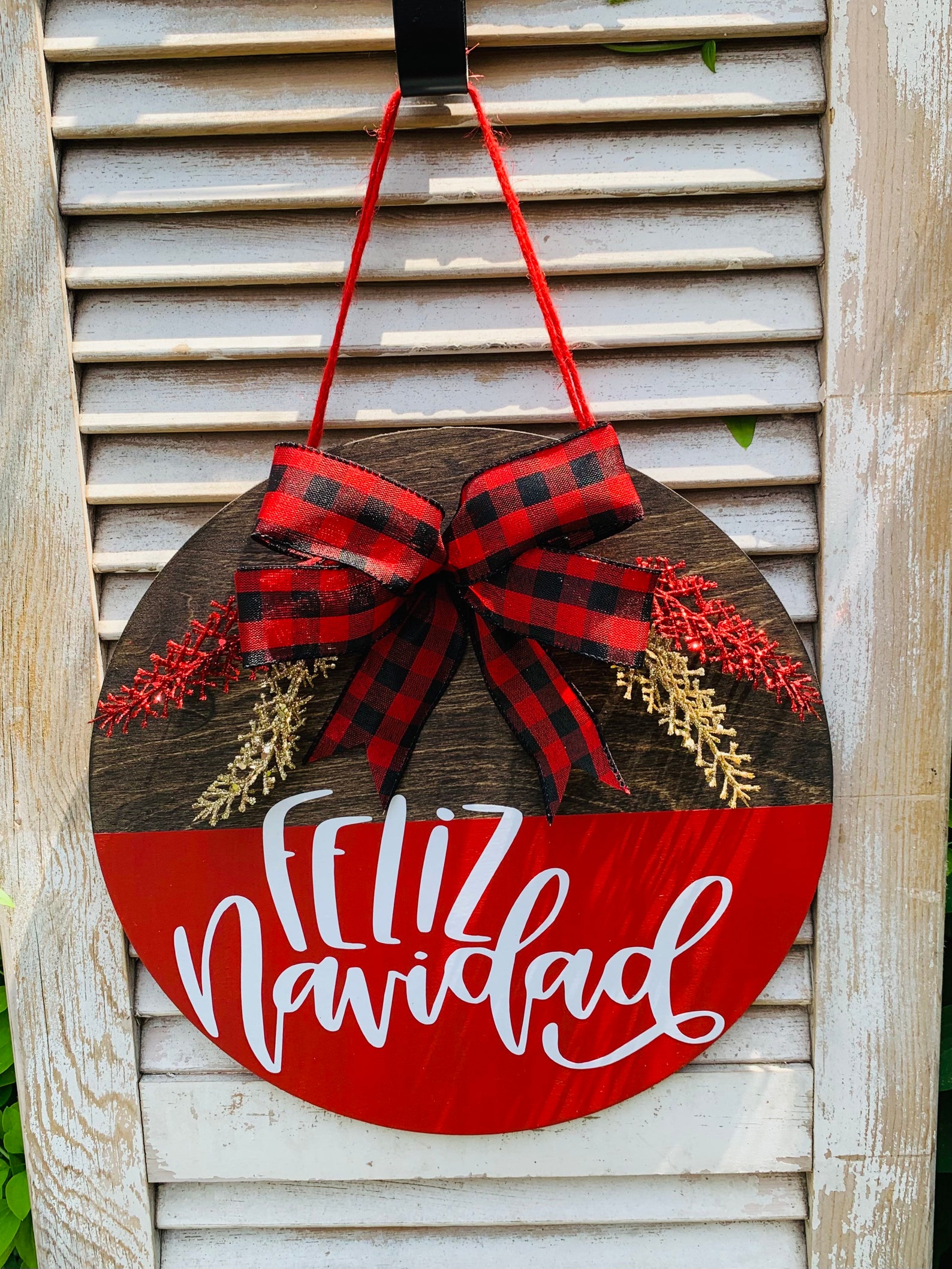 Feliz Navidad Door Sign Holiday Decor Merry Christmas Door - Etsy