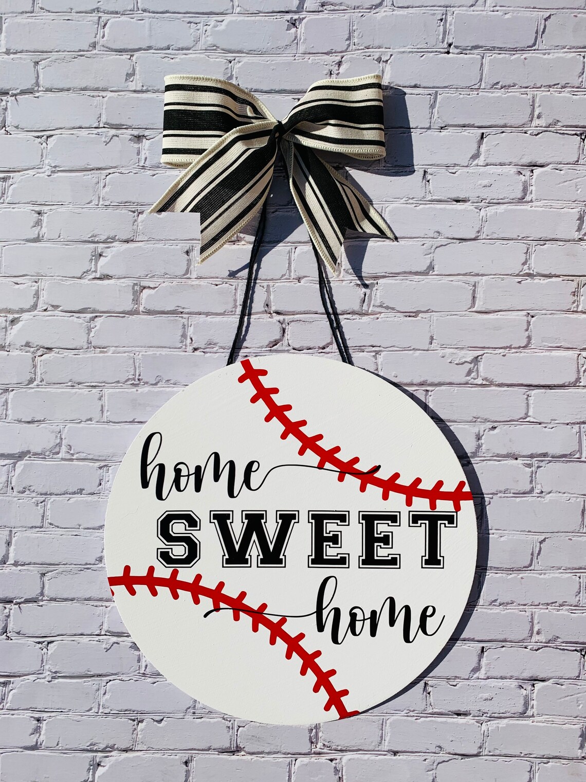 Baseball-themed Home Sweet Home Door Hanger Baseball Welcome - Etsy