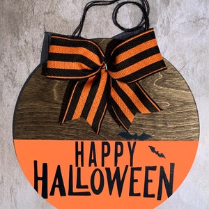 Happy Halloween Door Hanger, Halloween Door Sign, Sign for Front Porch ...