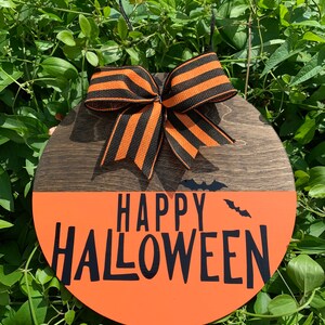 Happy Halloween Door Hanger, Halloween Door Sign, Sign for Front Porch ...