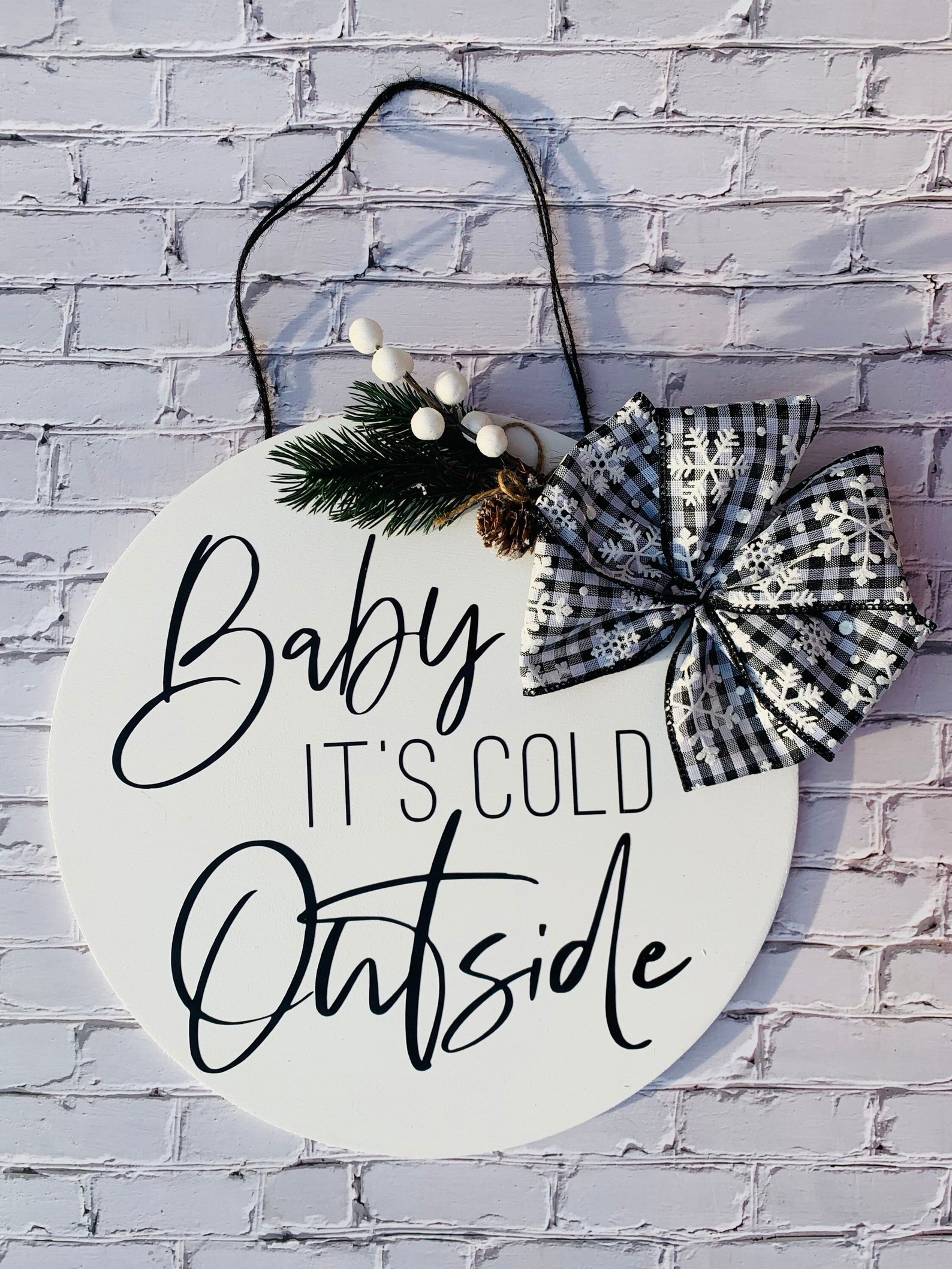 Baby It's Cold Outside Sign Winter Door Hanger Winter - Etsy