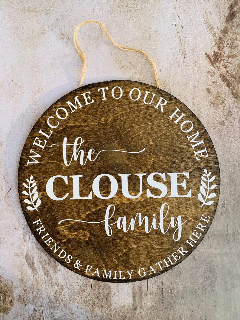 Personalized Door Hanger Family Name Sign Front Door Decor - Etsy