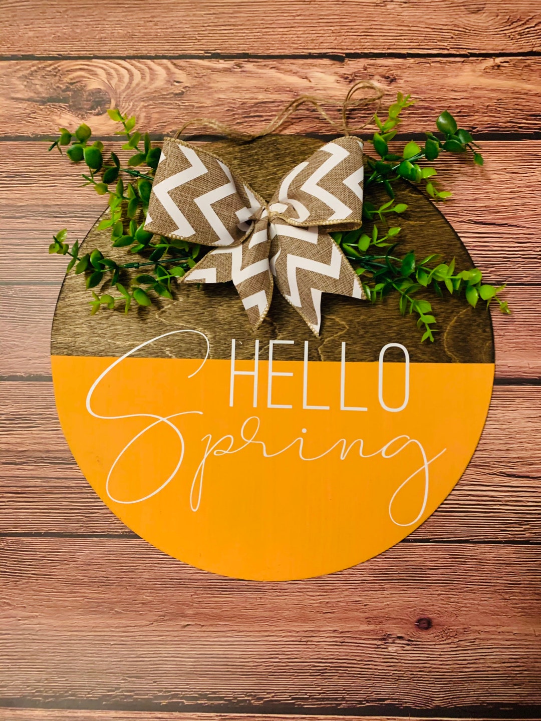 12" Hello Spring Door Hanger, Hello Spring, Spring Flowers Door Hanger ...