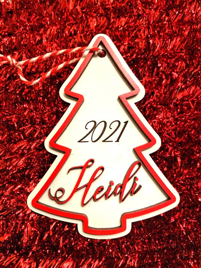 SVG Tree Shaped Stocking Tag Laser File 5 Stocking Tag - Etsy