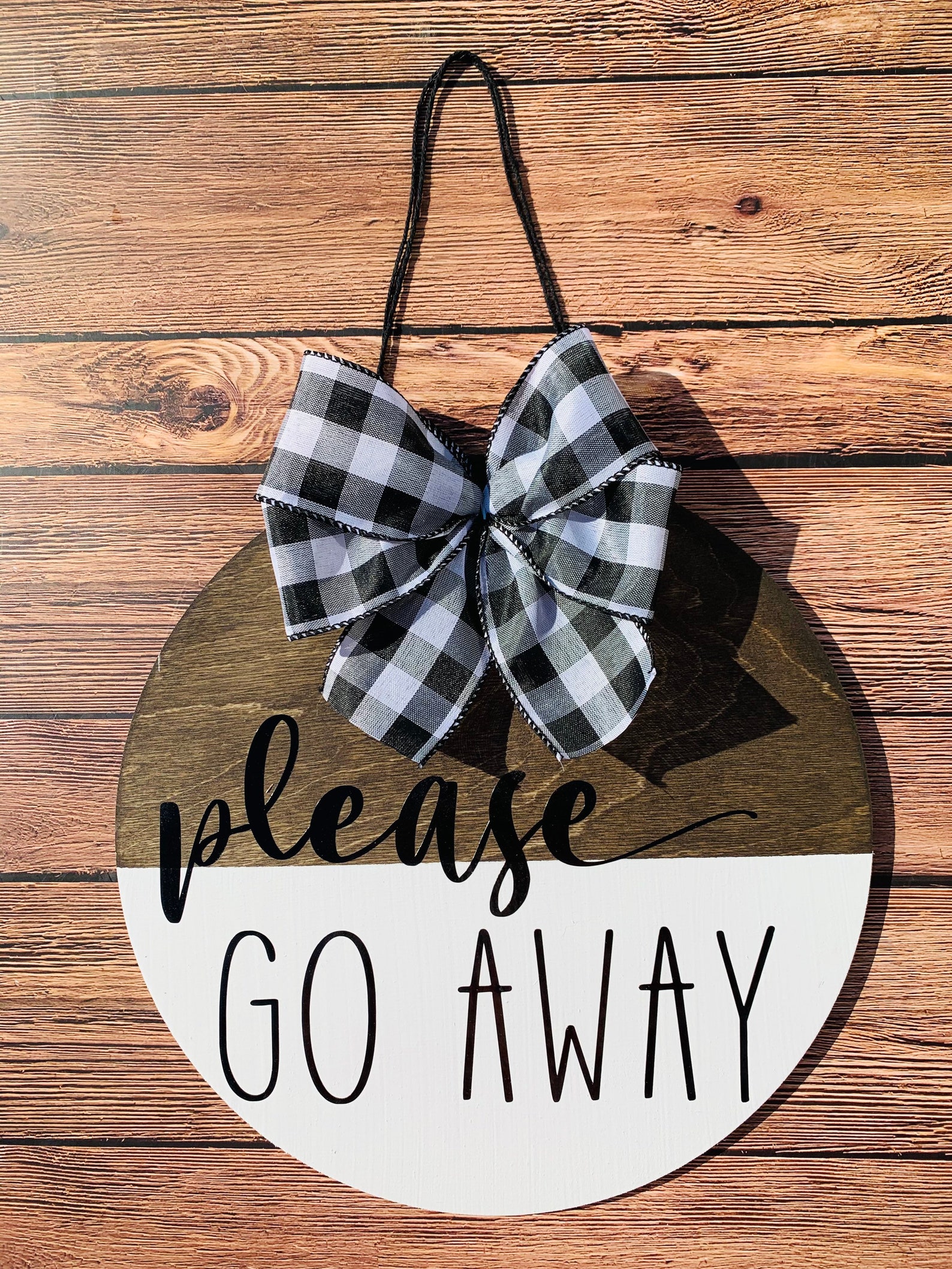 18 Please Go Away Front Door Hanger Unwelcome Wreath | Etsy