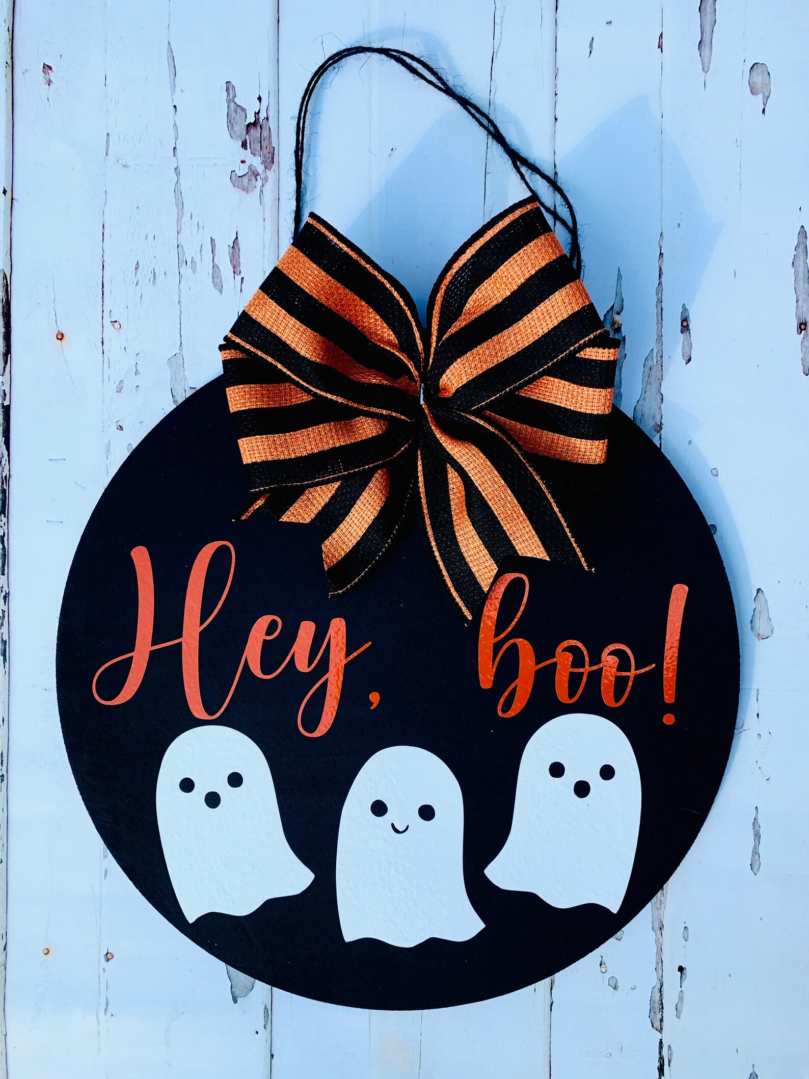 Hey BOO Door Hanger Fall Decor Home Decor Halloween | Etsy