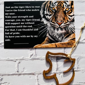 Tiger Friendship Gift, Tiger Ornament, Tiger Friendship Message, Tiger ...