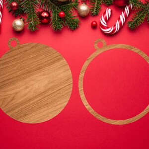 Blank Ornament Template, DIY Ornament, Laser Cut File, Round Ornament ...