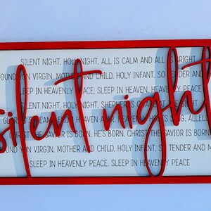 Silent Night SVG File Layered Laser Wood Sign Christmas Laser Ready ...