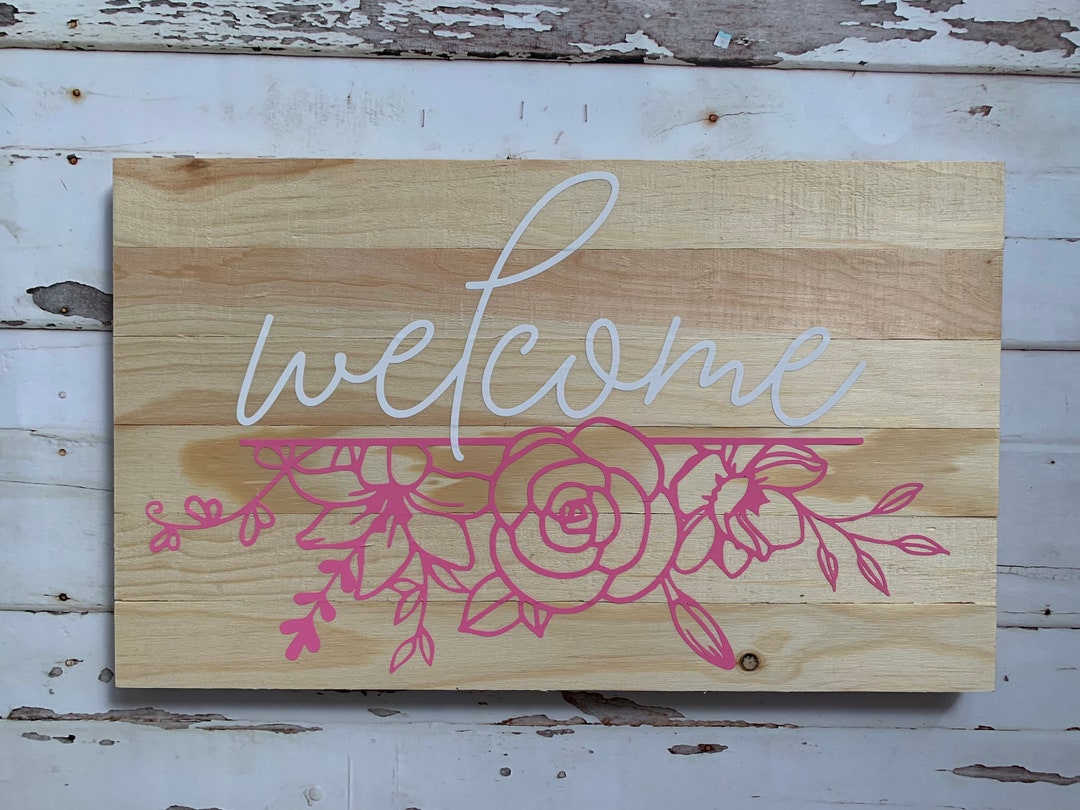 Welcome Spring Sign, Wooden Spring Decor, Wood Spring Sign, Welcome ...