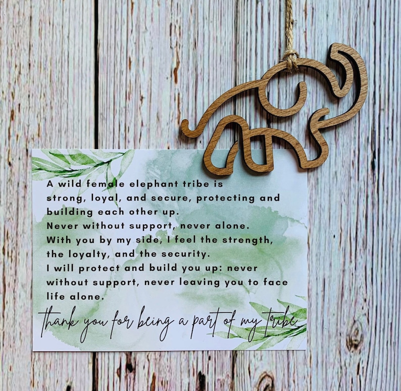 Elephant Friendship Gift Elephant Ornament Elephant Circle - Etsy