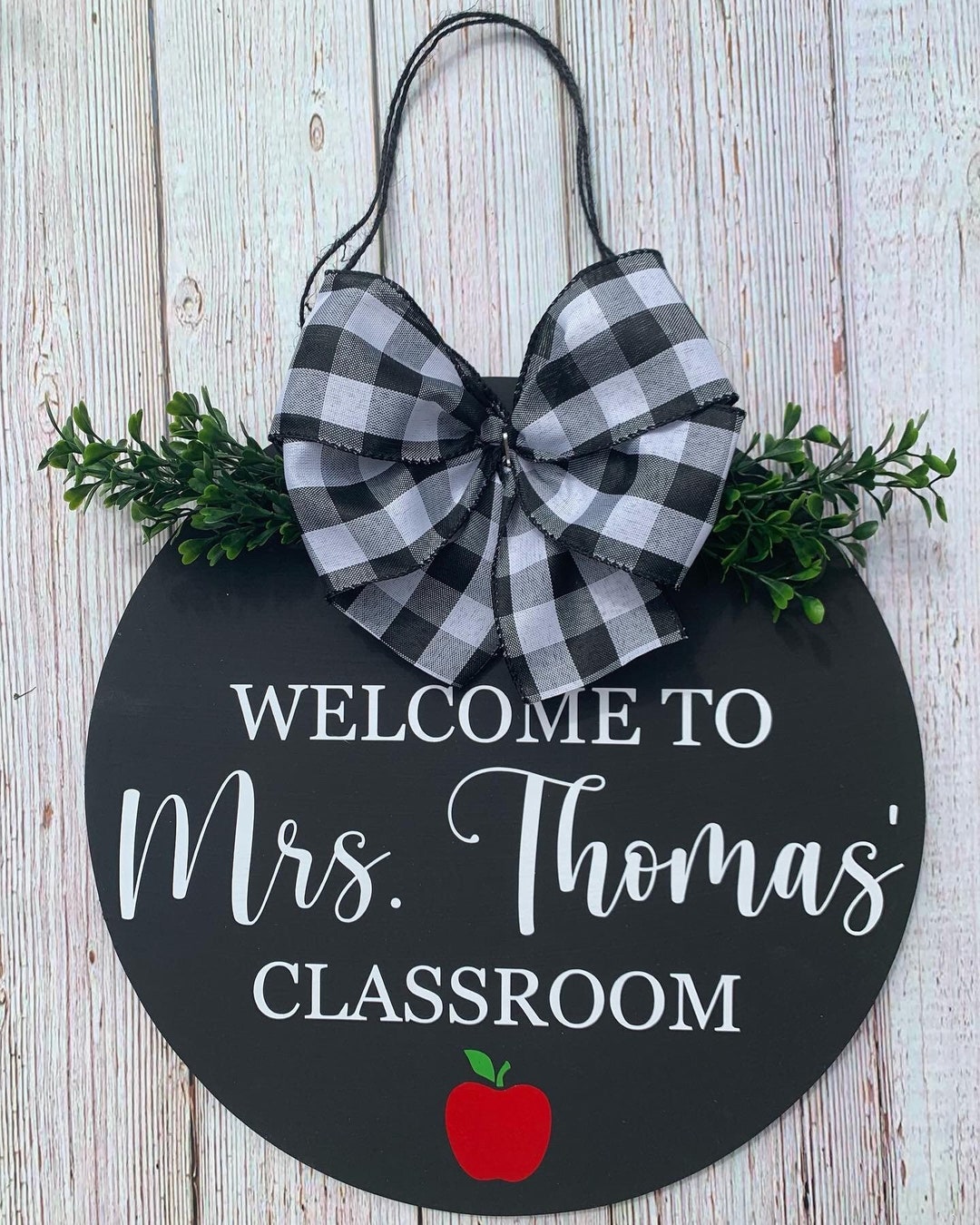 Personalized Teacher Classroom Door Sign, Personalized Classroom Door ...