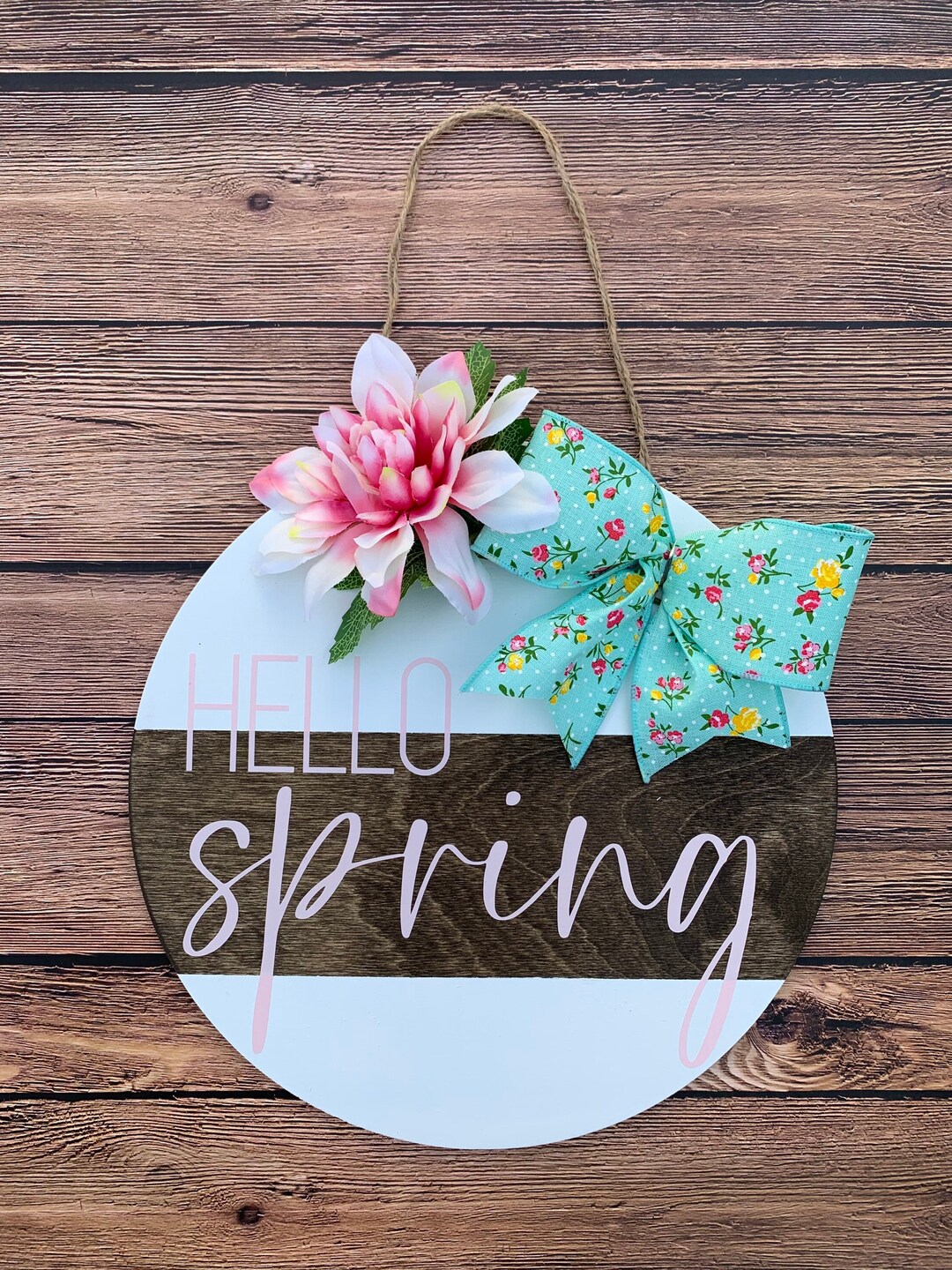 12 Hello Spring Door Hanger, Hello Spring Door Wreath, Spring Flowers ...