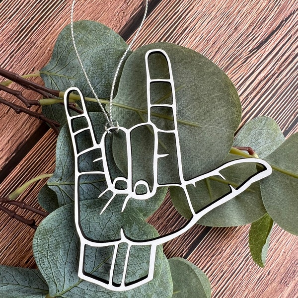 Metal Hand Sign I Love You Sign Language - Etsy