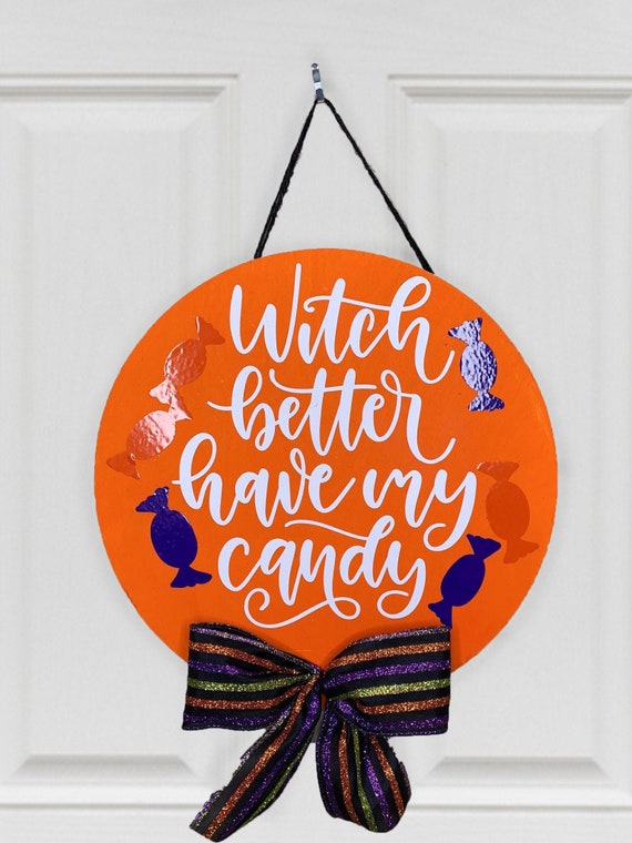 Candy Door Decor Halloween Door Sign Fall Door Sign | Etsy