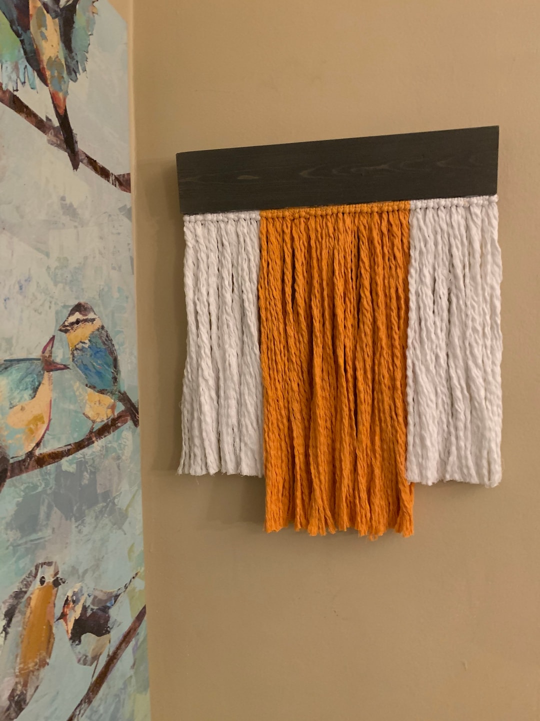 Geometric String Wall Art, Boho Chic Wall Hanging, Fiber Art Tapestry ...