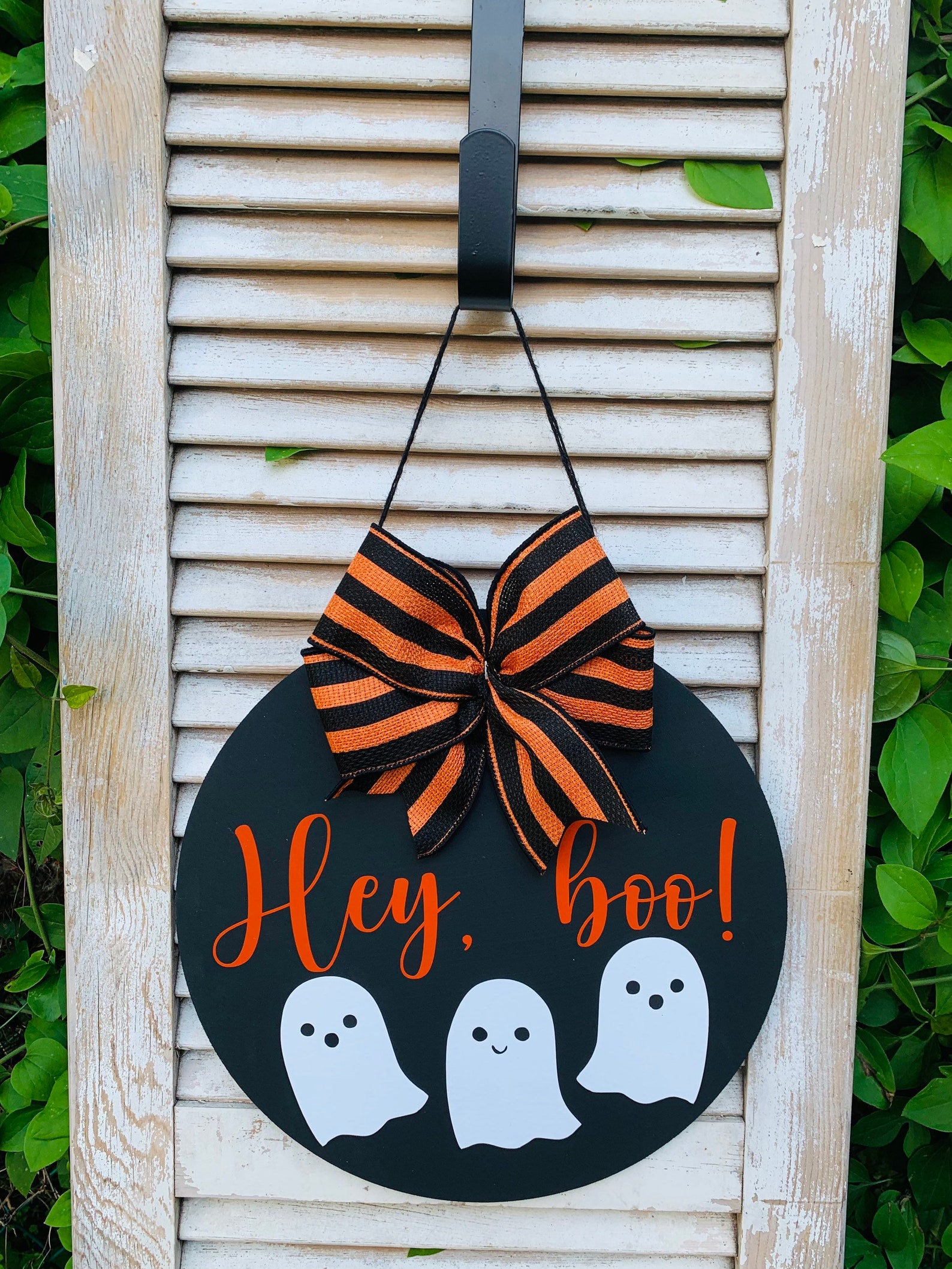 Hey BOO Door Hanger Fall Decor Home Decor Halloween | Etsy