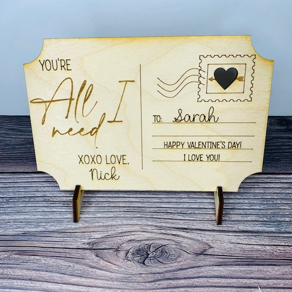 Personalized Wood Postcard Svg - Etsy