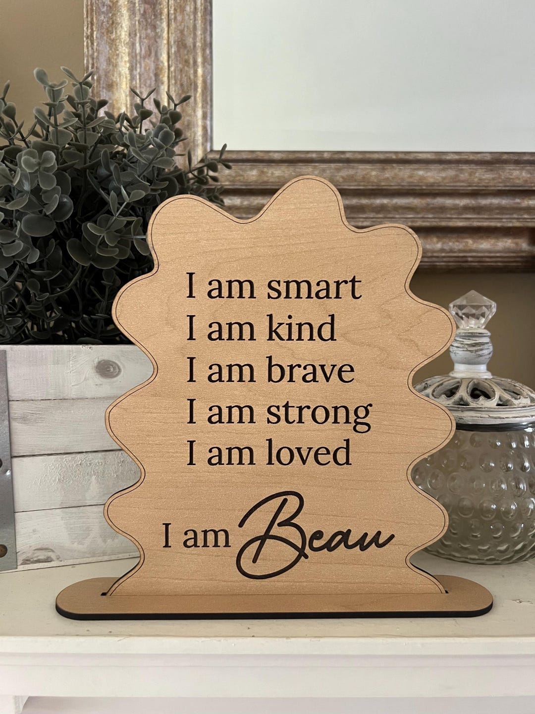 Personalized Child's Affirmations Sign, Daily Affirmations for Children ...