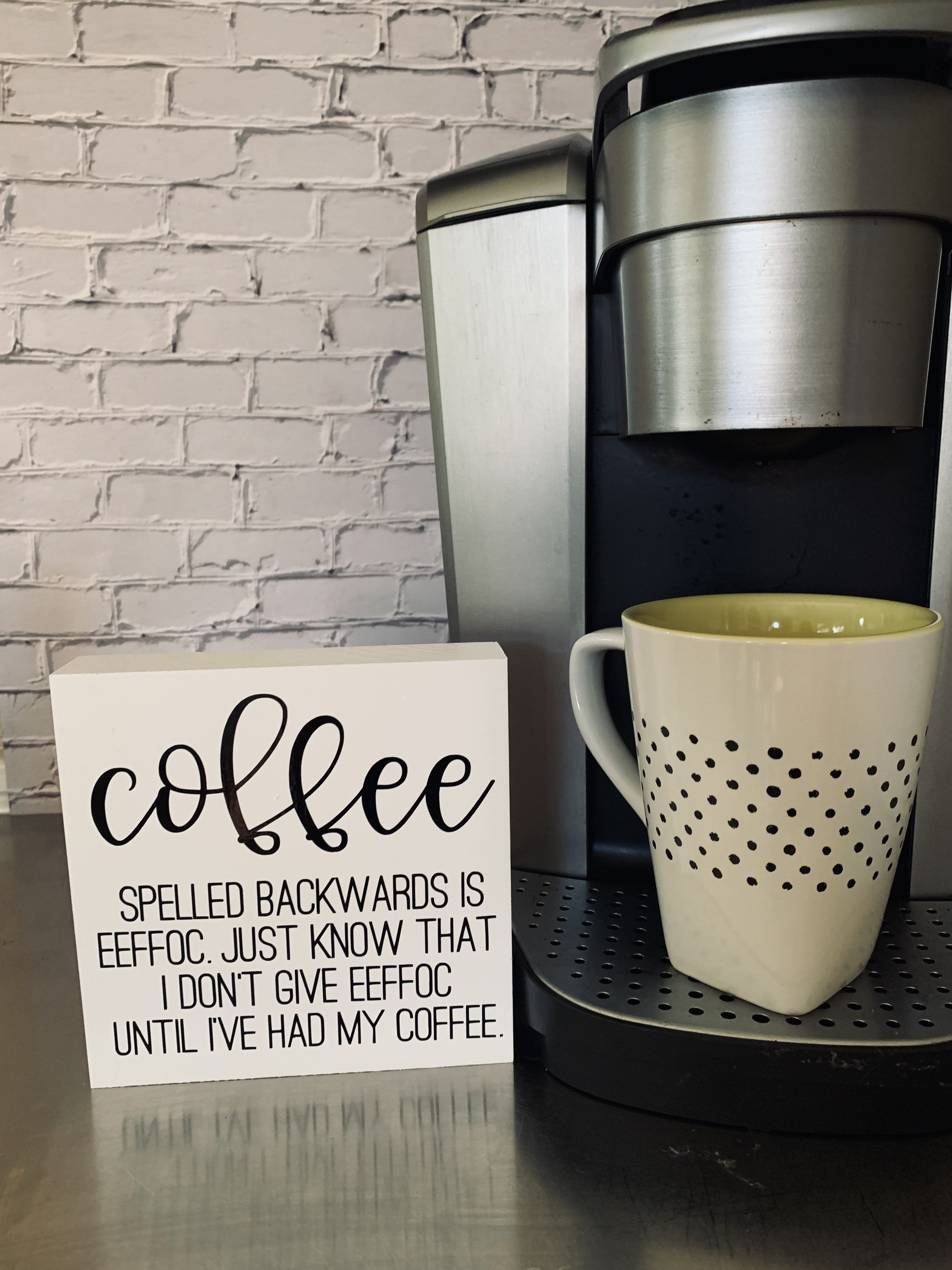 Coffee Spelled Backwards is Eeffoc Coffee Sign Coffee Bar - Etsy
