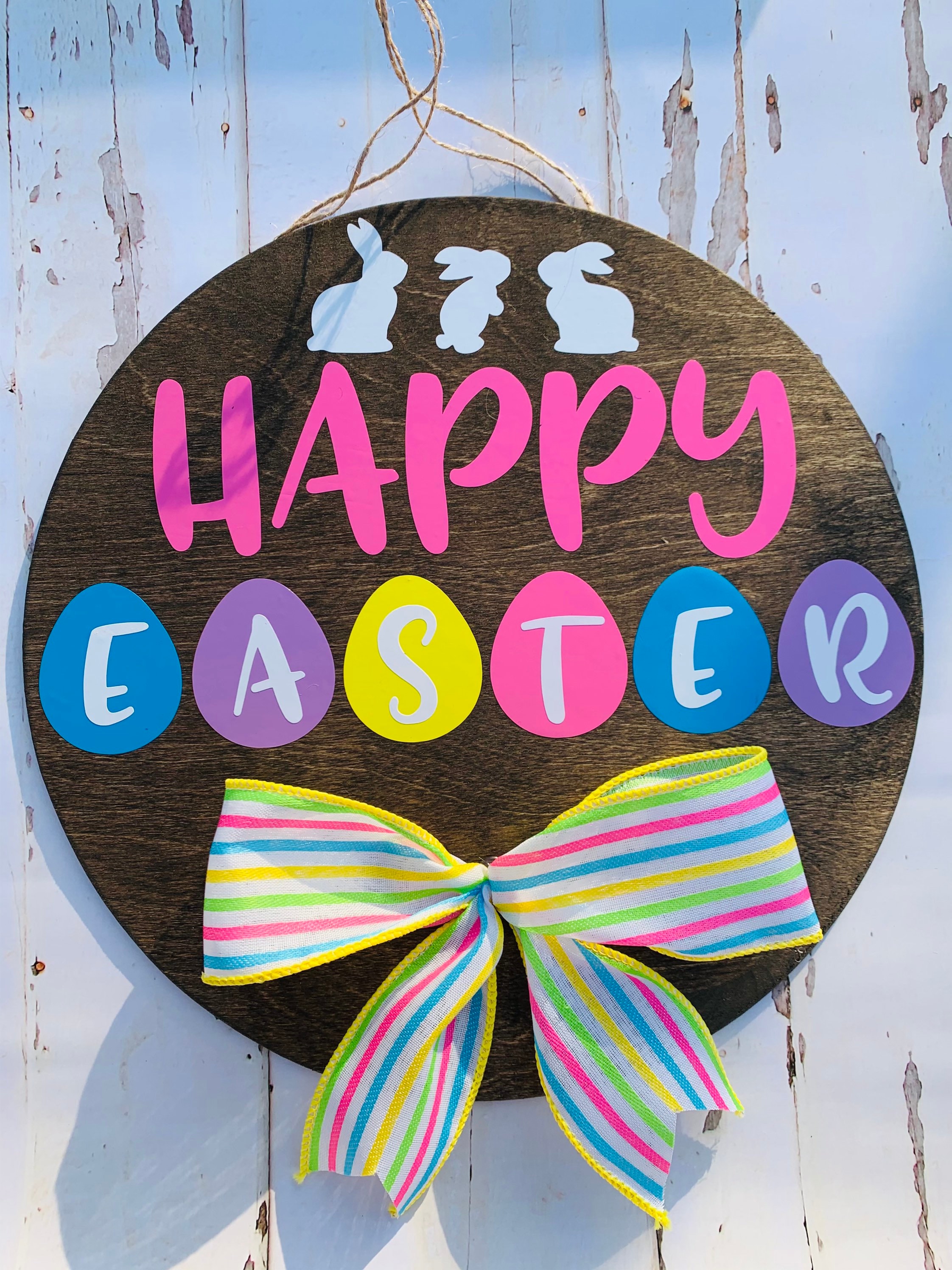 Happy Easter Door Hanger Easter Sign Wood Door Sign Spring - Etsy UK