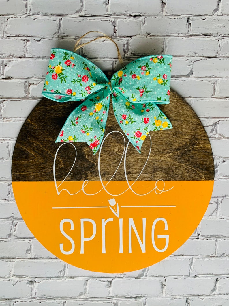 12 Hello Spring Door Hanger Hello Spring Spring - Etsy