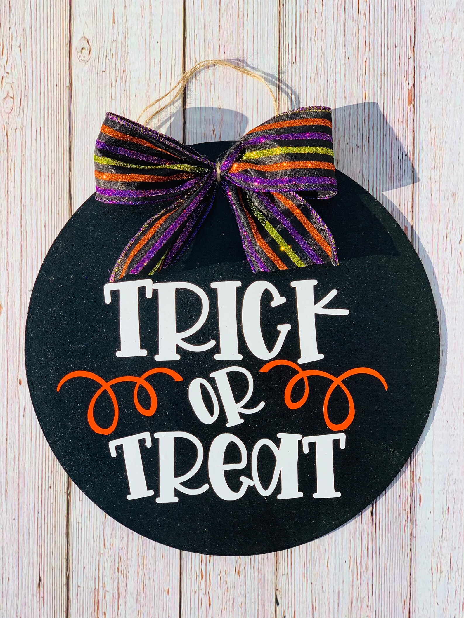 Trick or Treat Door Wreath 12 Halloween Door Hanger - Etsy