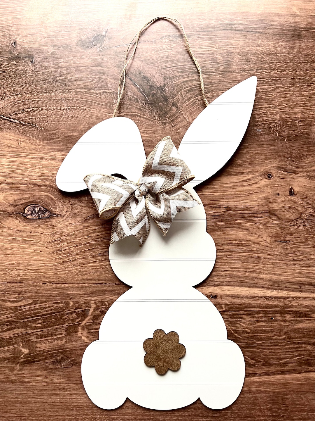 Shiplap Bunny Front Door Decor, Easter Bunny Door Hanger, Easter Front ...