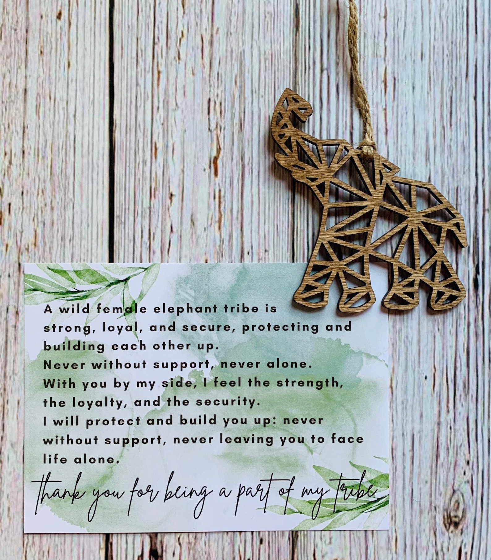 Elephant Friendship Gift Elephant Ornament Elephant Circle - Etsy