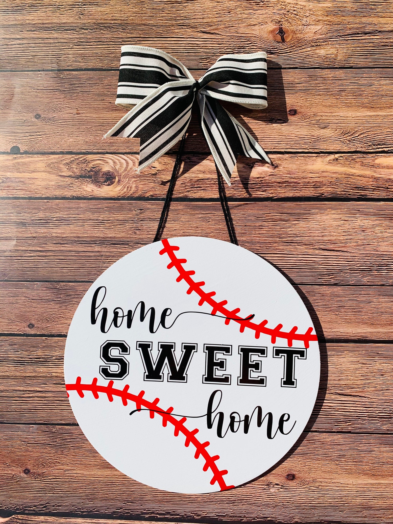Baseball-themed Home Sweet Home Door Hanger Baseball Welcome - Etsy