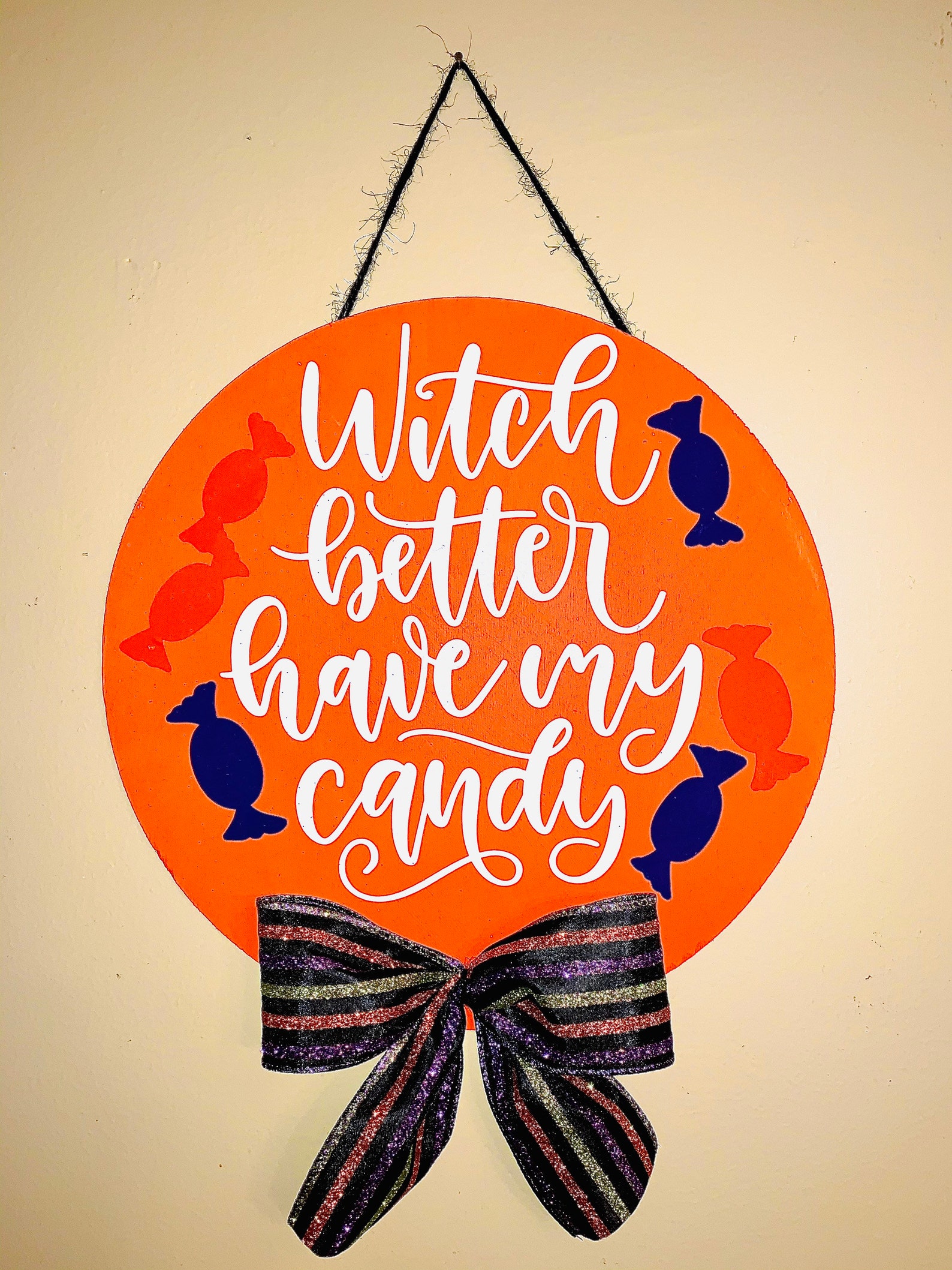 Candy Door Decor Halloween Door Sign Fall Door Sign | Etsy