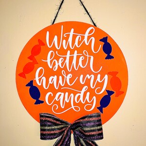 Candy Door Decor Halloween Door Sign Fall Door Sign - Etsy