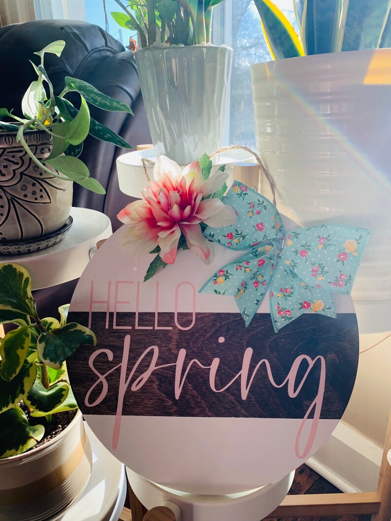 12 Hello Spring Door Hanger Hello Spring Door Wreath - Etsy