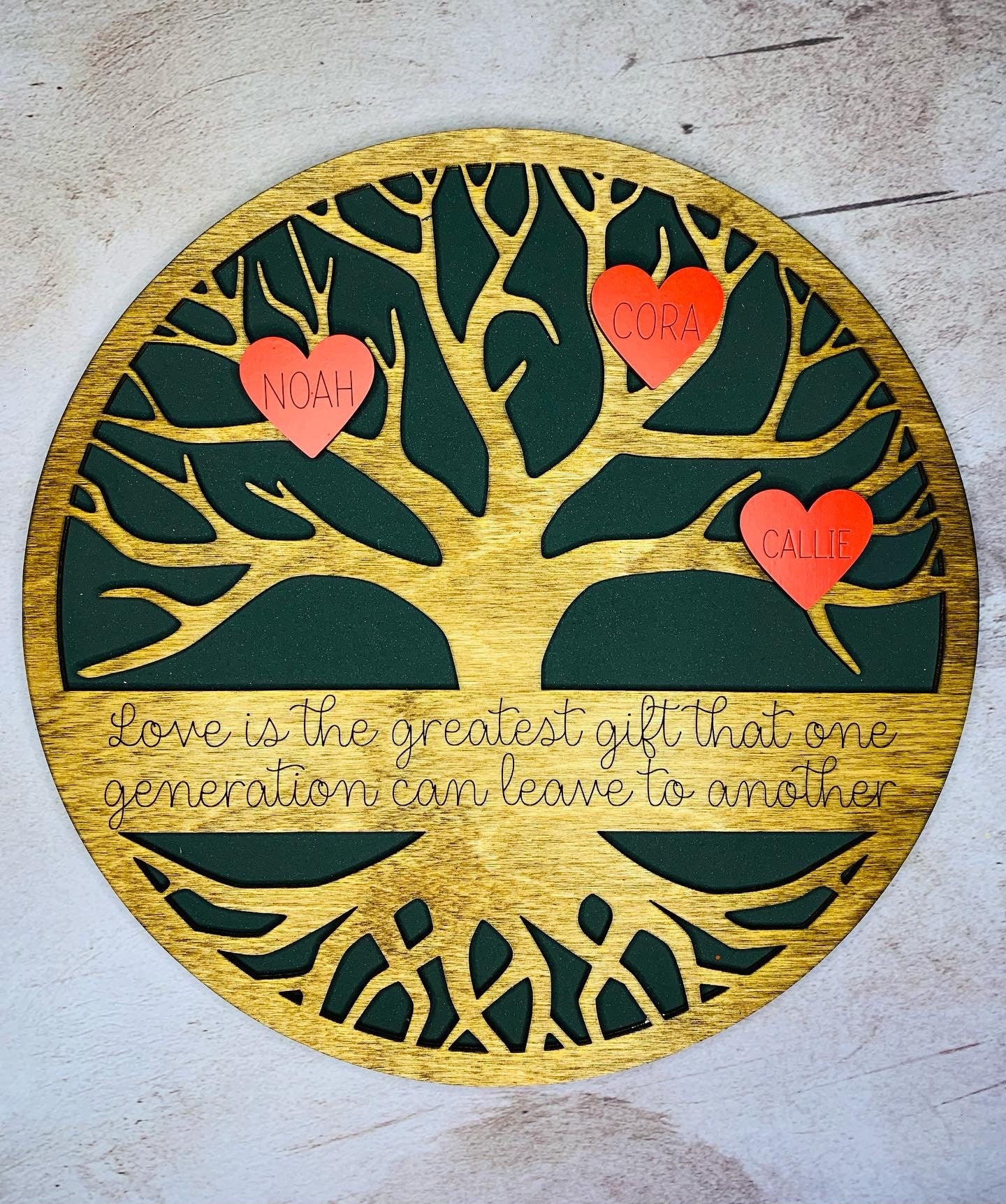 Our Family Tree, Tree of Life, Family Tree Engraved, Grandkids, Our ...