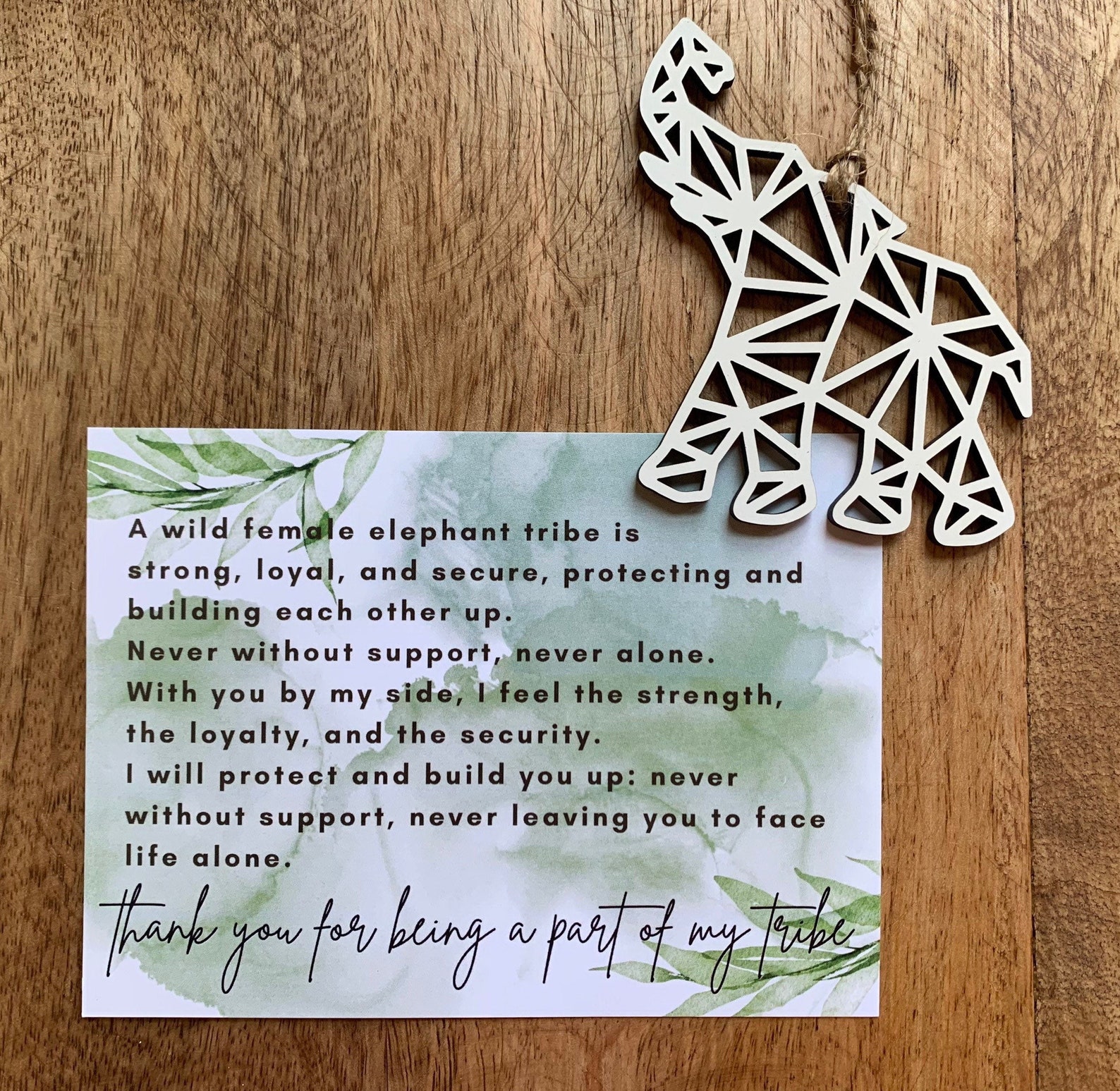 Elephant Friendship Gift Elephant Ornament Elephant Circle - Etsy