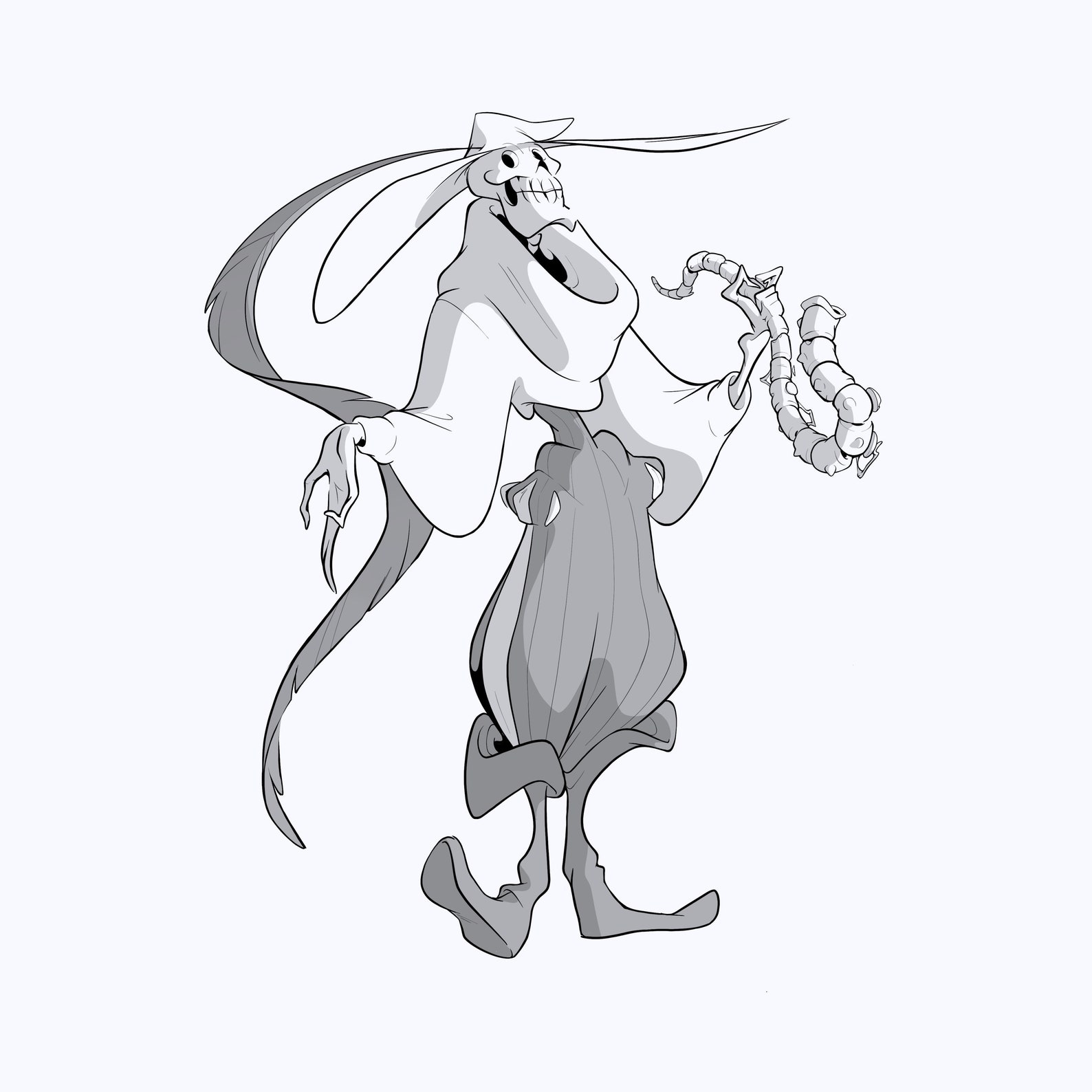 Digital Character Art Commission monotone | Etsy