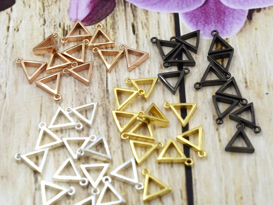 Triangle Open Back Bezel Charm Frame for Jewelry Making. Blank Bezels ...