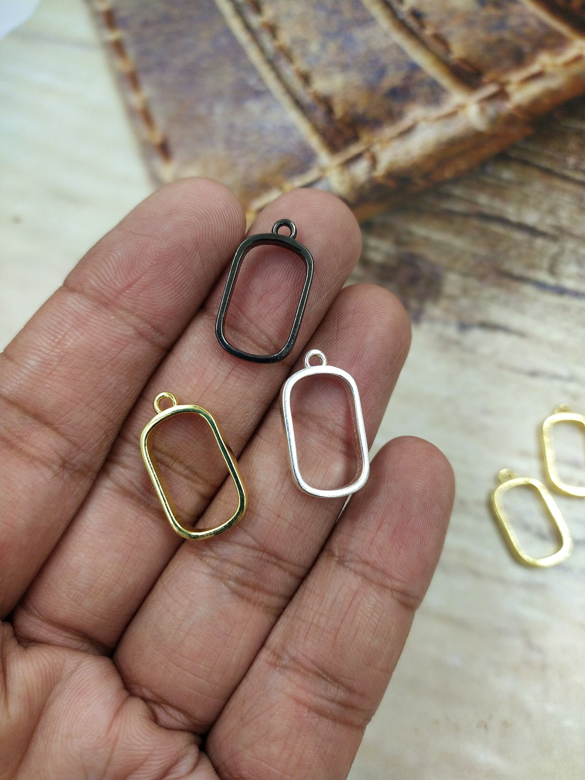 4 Pcs Bezel Pendant Frames. Blank Bezel Pendant Frames for DIY Resin ...