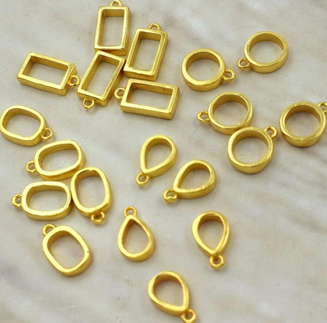 Open Back Bezel Frames for Resin Jewelry | 20 Pcs Silver Pendant Blanks ...