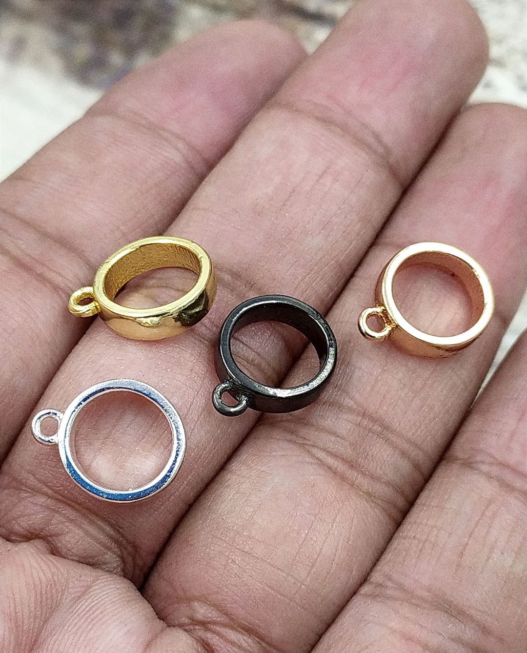 10pcs Open Back Bezel Charm Frames | Round 10mm Blank Bezels | DIY ...
